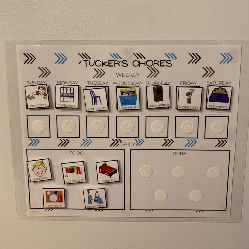 7 Assorted Kids Chore Charts With 100 Icons Printable Chore Chart and ...