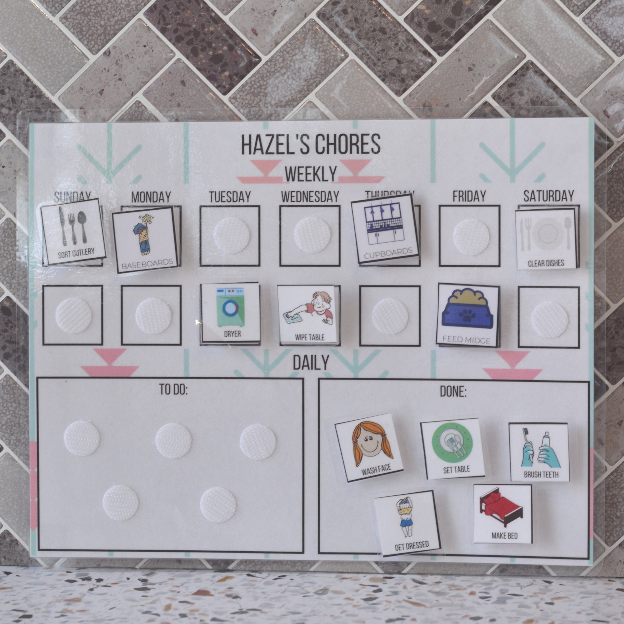 Personalized Chore Chart Made for You | Laminated Chore Chart | Kids ...