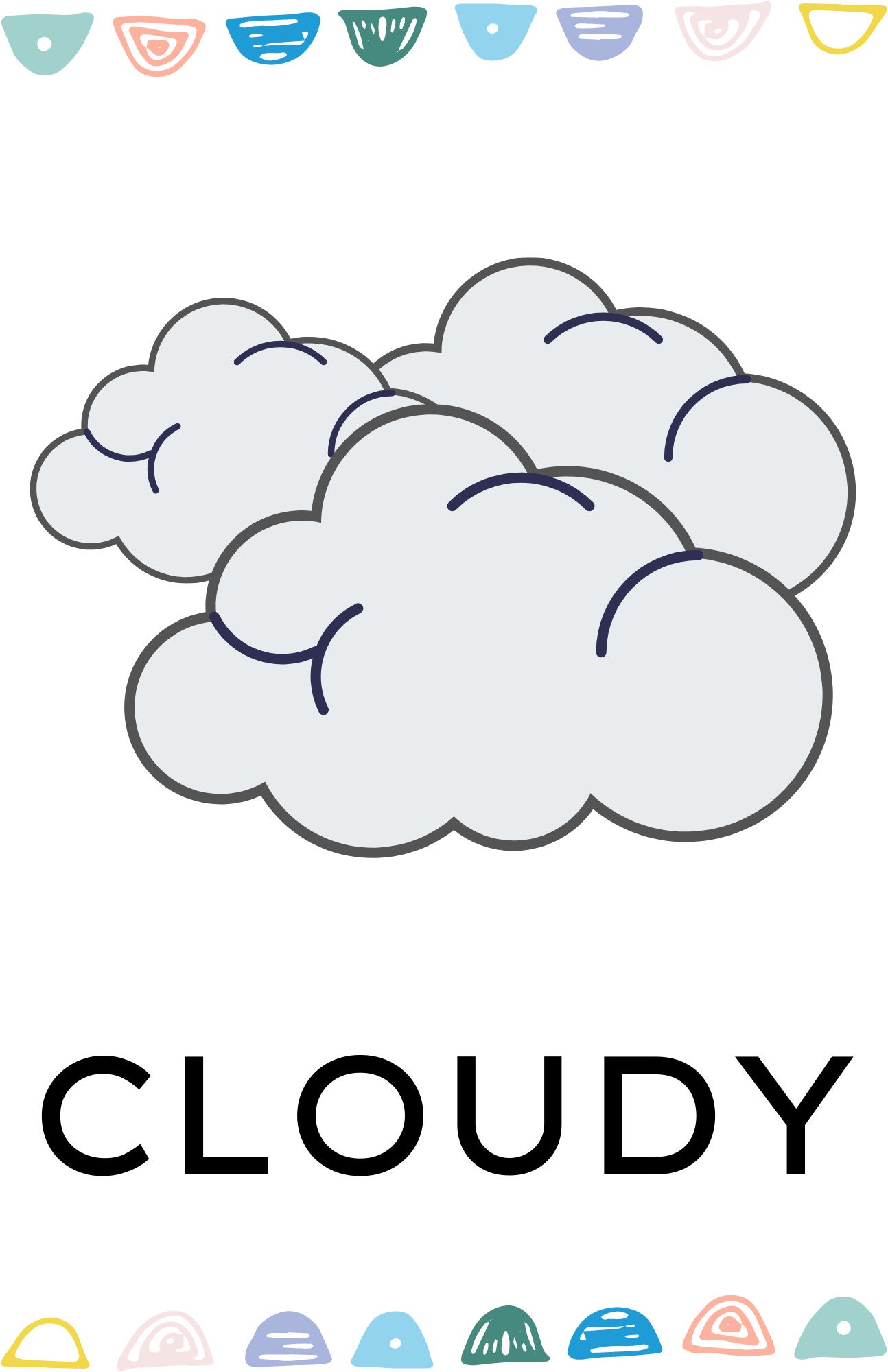 Preschool Weather Printable Flash Cards Digital Printables for Kids ...