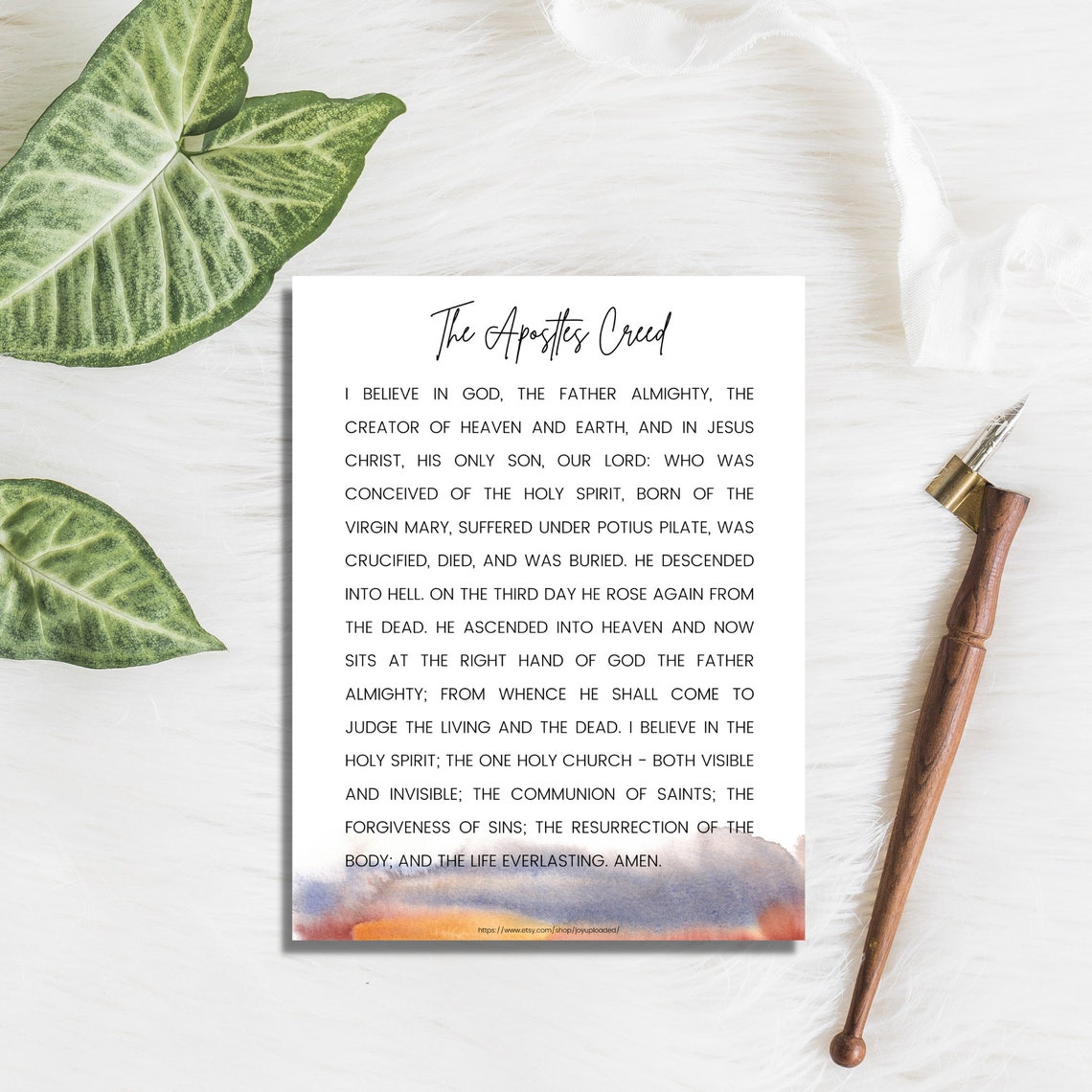 Apostles Creed Printable 8.5x11 Digital Bible Printable - Etsy
