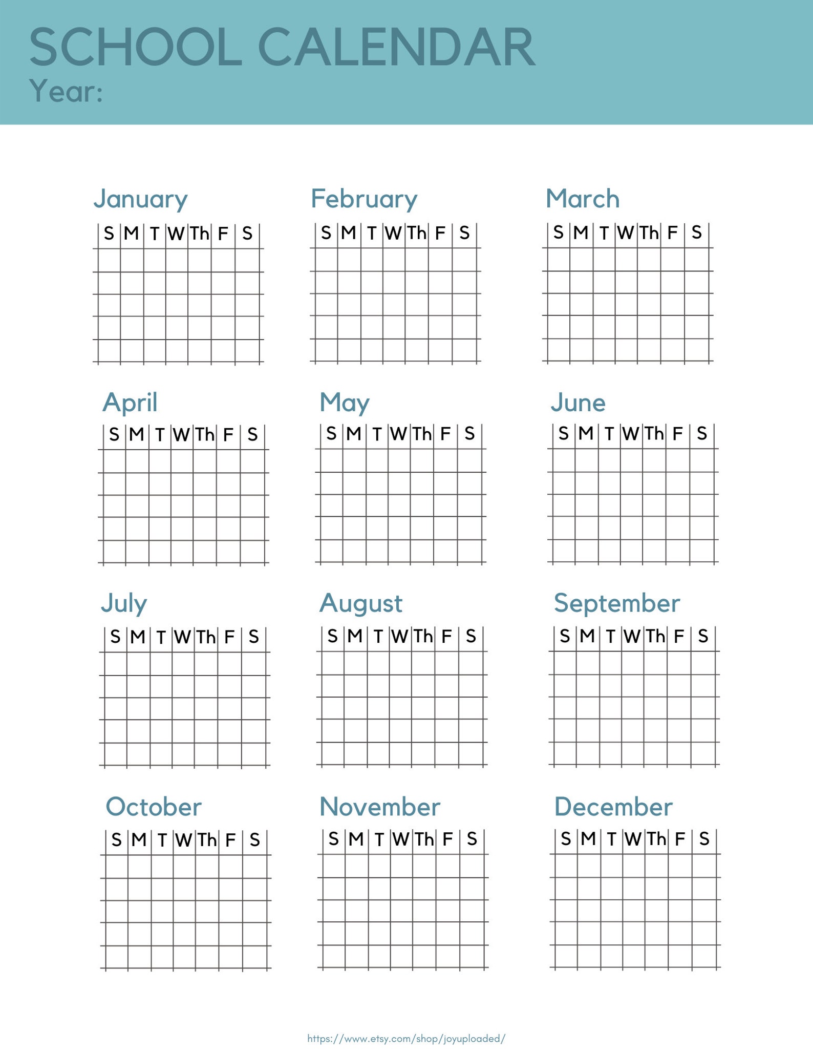 Printable Homeschool Planner | 8.5x11 Digital Download Homeschooling ...