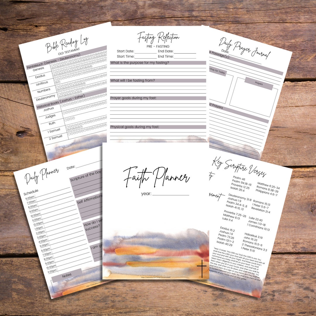 Faith Planner Printable Bundle | 8.5x11 Digital Printable Planner - Etsy