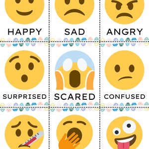 Preschool Emotions Flash Card Digital Printable for Kids | Kindergarten ...