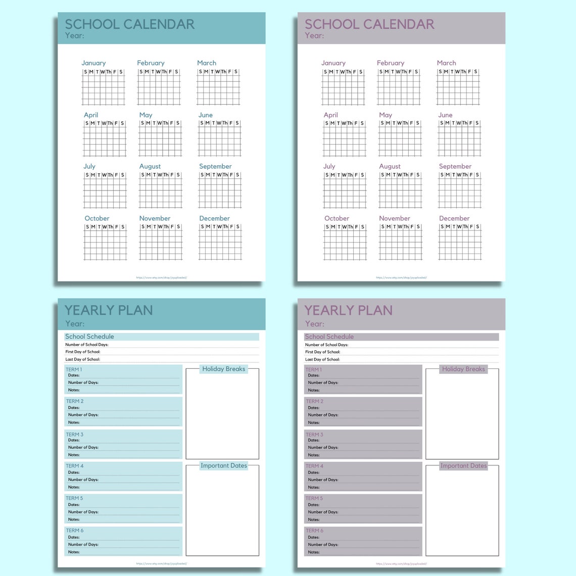 Printable Homeschool Planner | 8.5x11 Digital Download Homeschooling ...