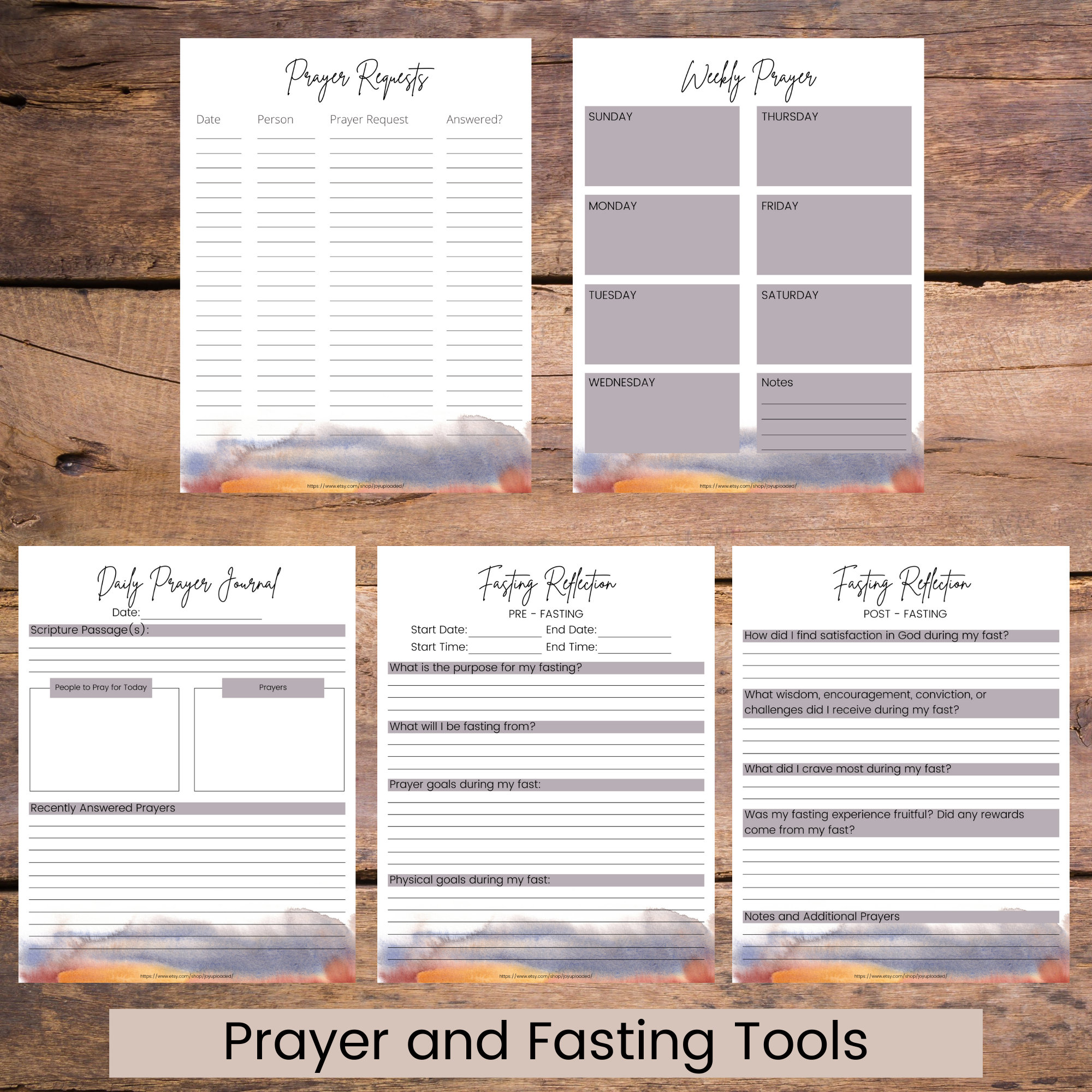 Faith Planner Printable Bundle | 8.5x11 Digital Printable Planner - Etsy