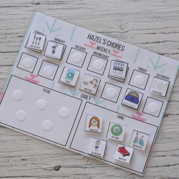 Laminated Chore Chart - Etsy