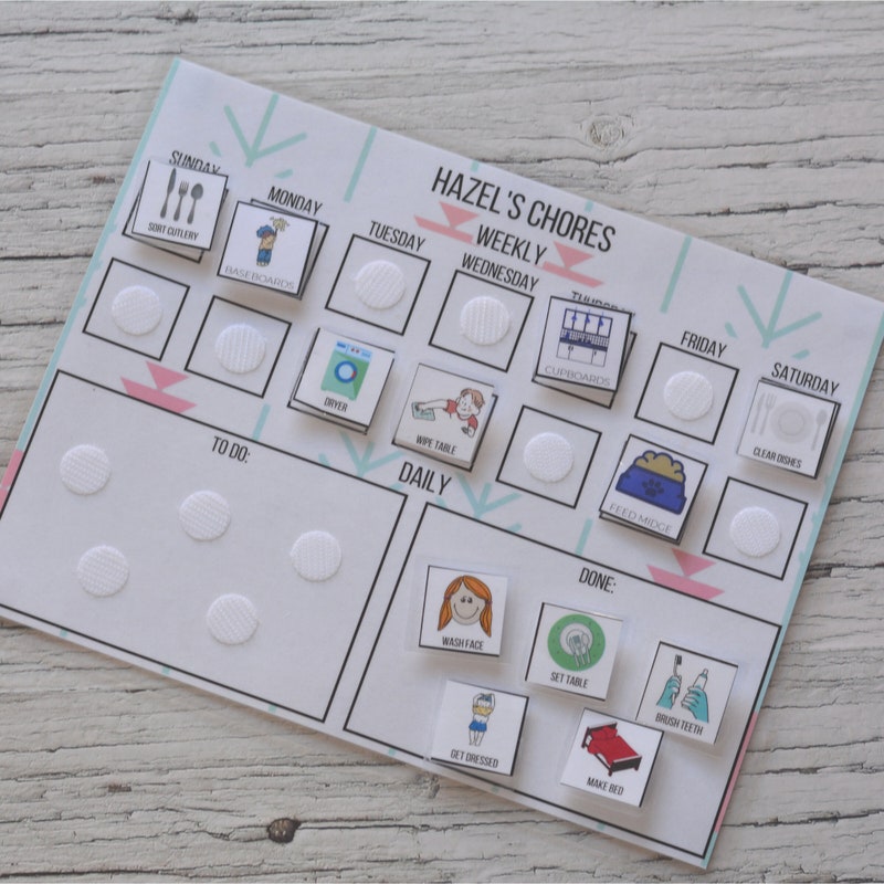 Laminated Chore Chart - Etsy