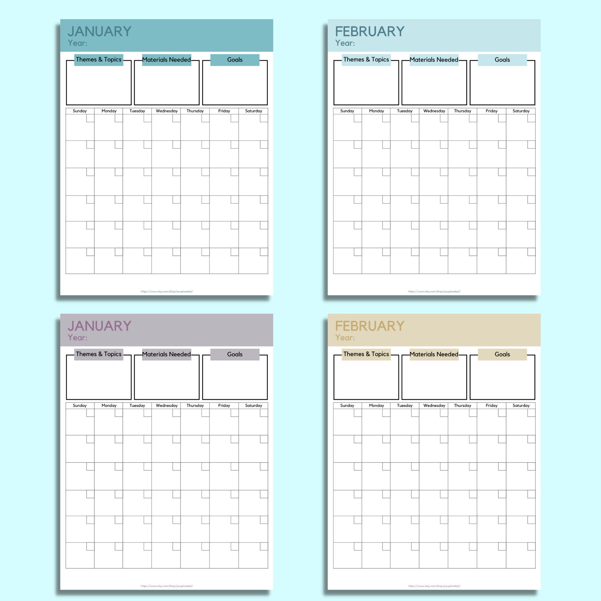 Printable Homeschool Planner | 8.5x11 Digital Download Homeschooling ...