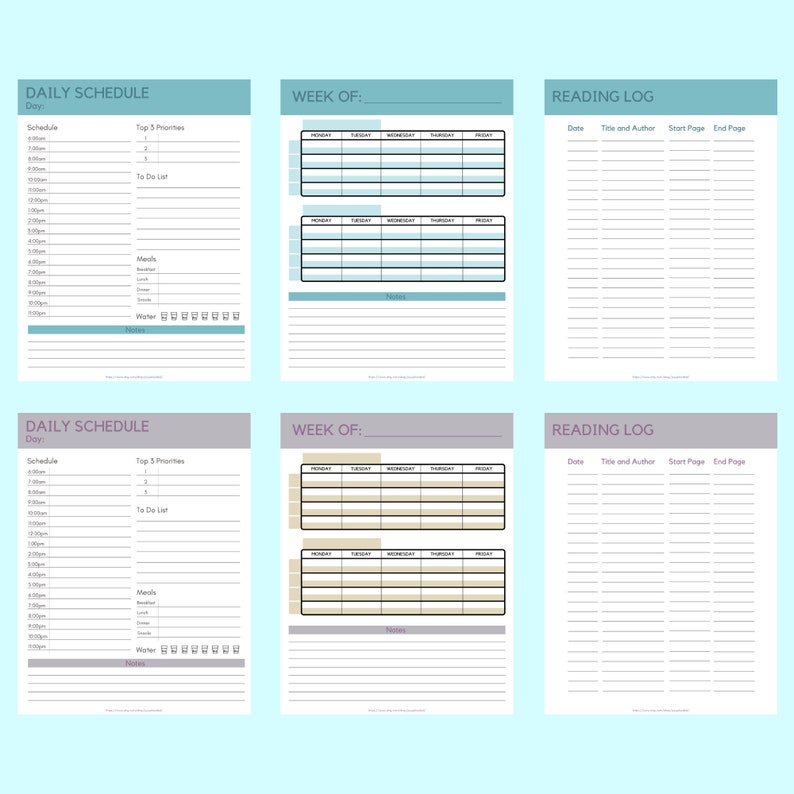 Printable Homeschool Planner | 8.5x11 Digital Download Homeschooling ...