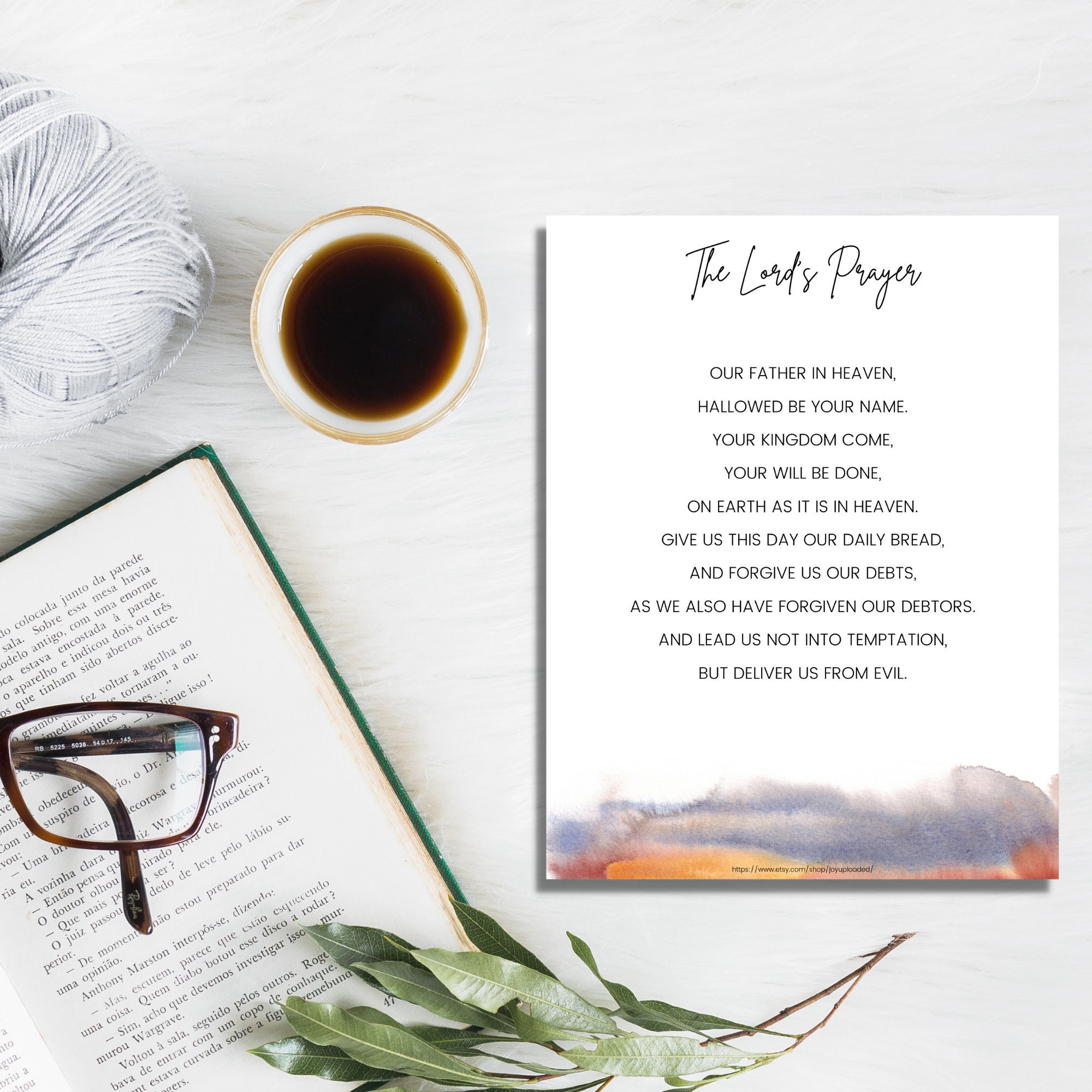 The Lords Prayer Printable 8.5x11 Digital Bible Verse Printable - Etsy