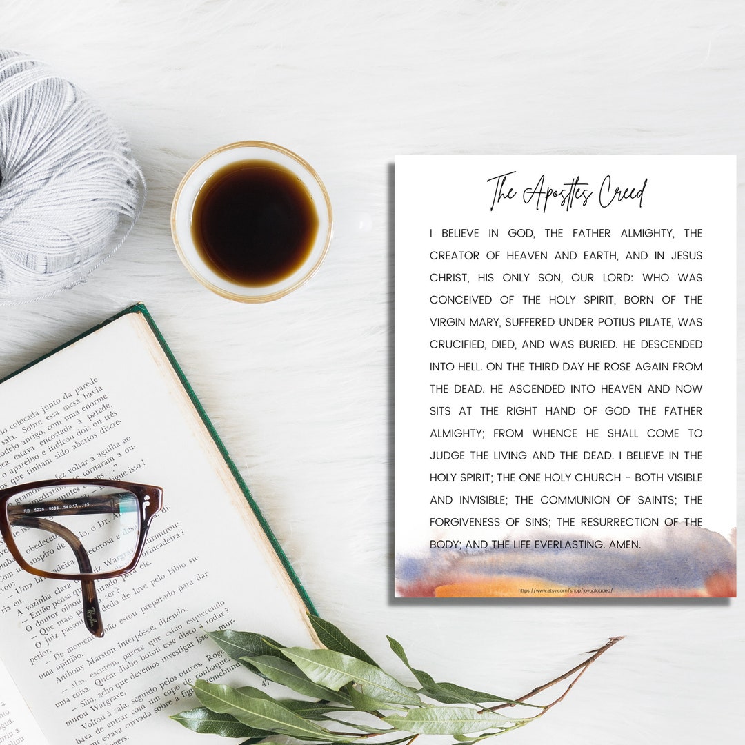 Apostles Creed Printable | 8.5x11 Digital Bible Printable - Etsy