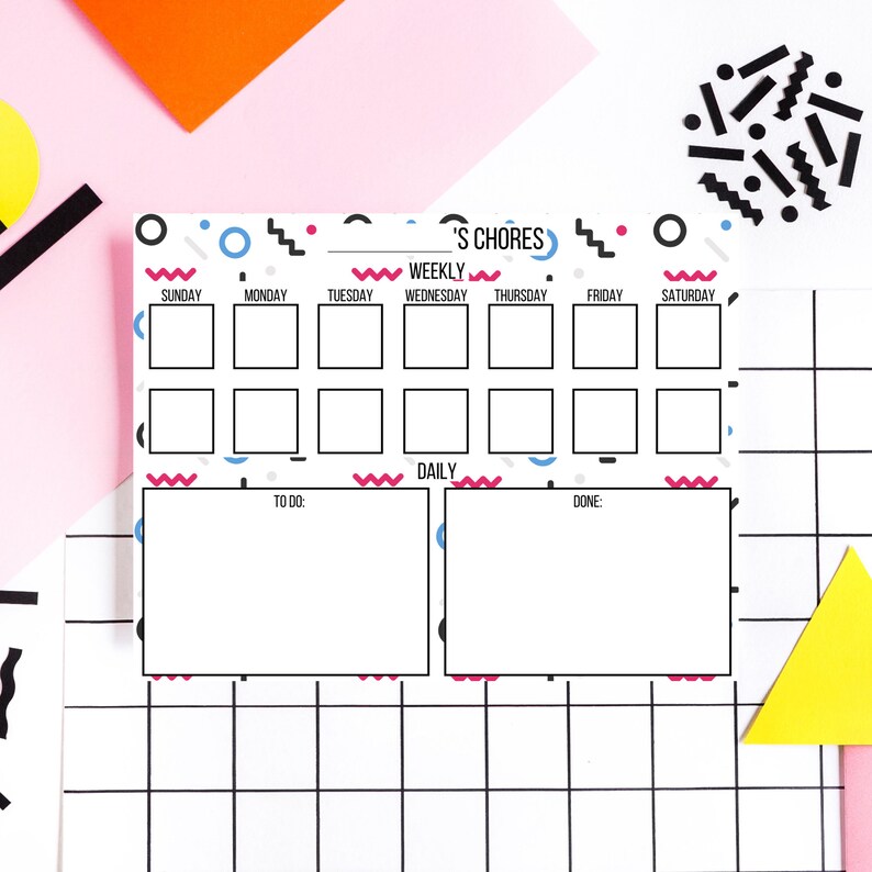 7 Assorted Kids Chore Charts With 100+ Icons | Printable Chore Chart ...