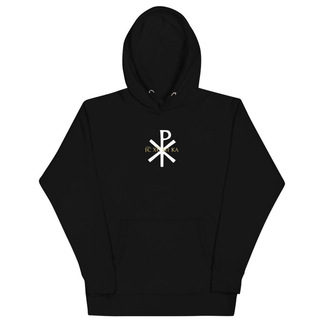 Orthodox Byzantine Alpha & Omega ΑΩ XP Coat-of-arms Christogram Hoodie ...
