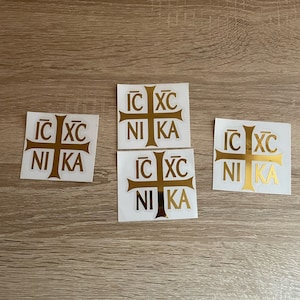 60x60mm Orthodox Cross Vinyl Decal Sticker for Car / Laptop / Phone ...