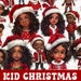 Watercolor African American Christmas Children Illustration, Christmas ...