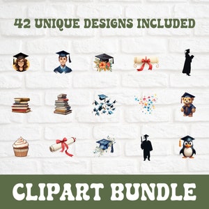 Watercolor Graduation Png, Graduation Clipart Bundle, Graduation Cap ...