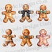 Gingerbread Clipart, Christmas Clipart, Gingerbread Man PNG, Winter ...