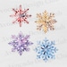 Snowflake Clipart Bundle, Watercolor Snowflake Clipart, Holiday Clipart ...