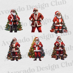 African American Santa Clipart, Black Santa Clipart, Santa Claus ...