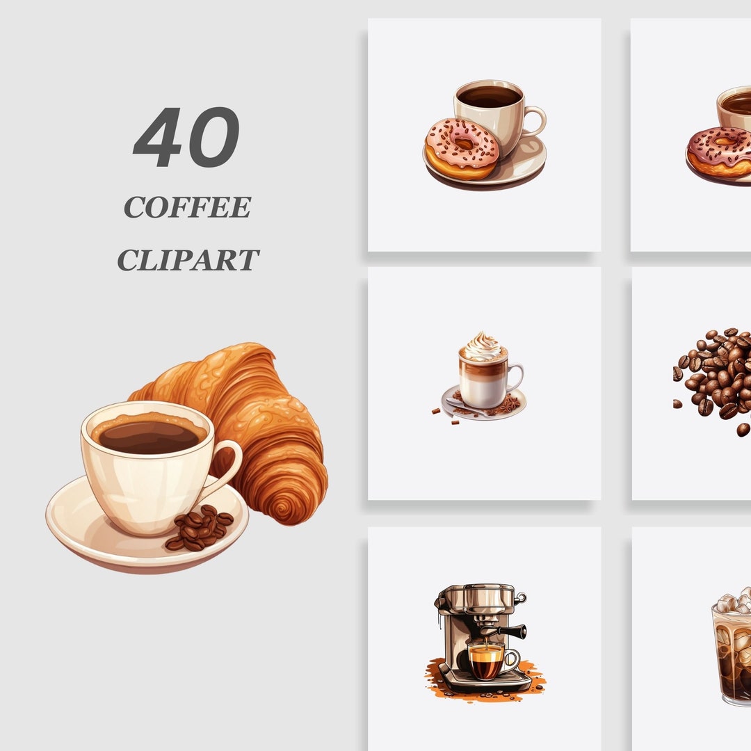 Watercolor Coffee Clipart Bundle, Coffee Lover Sublimation Bundle ...