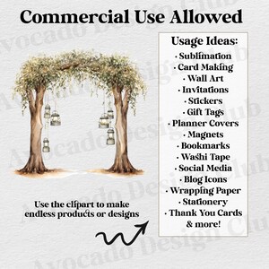 Watercolor Tree Arch Bundle, Wedding Tree Arch Bundle, Beautiful Tree ...