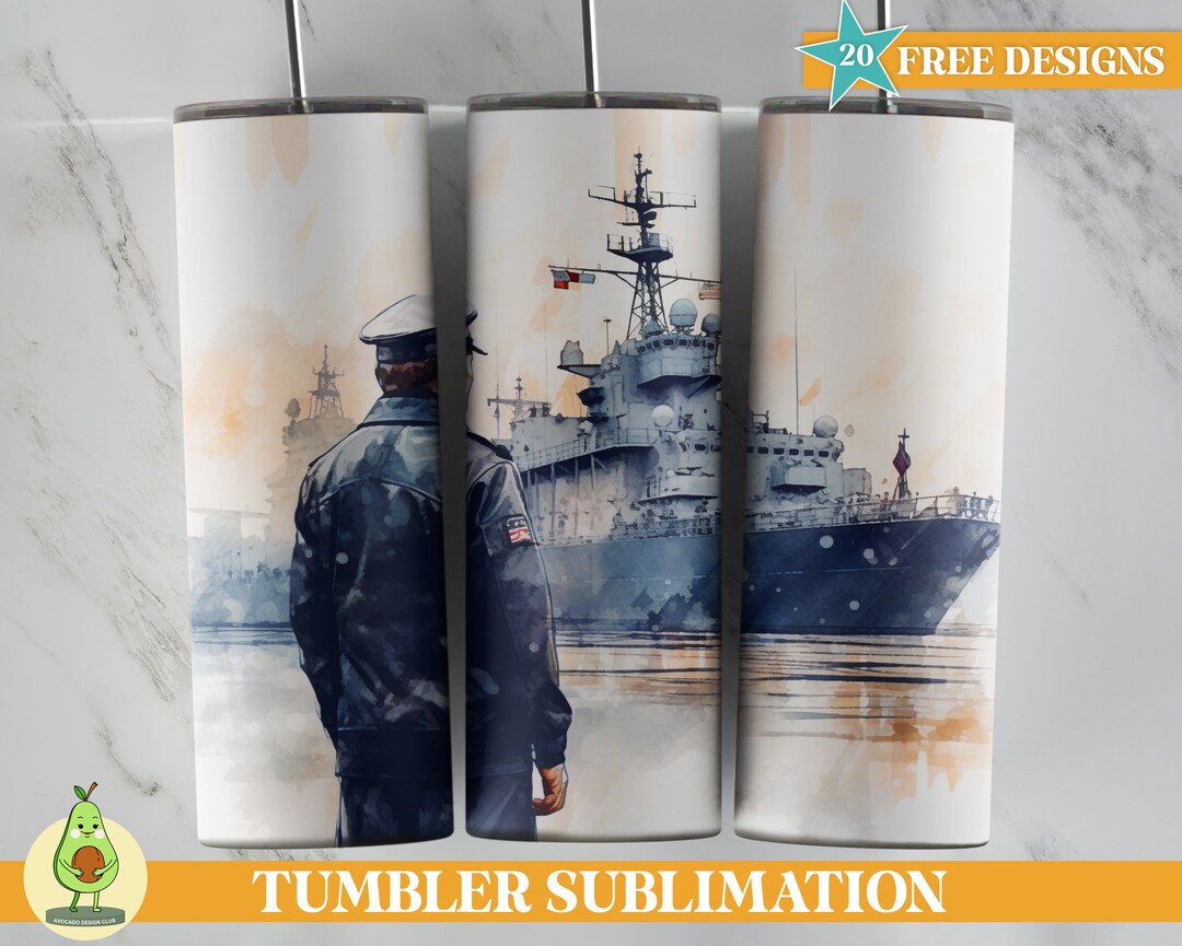 Navy Officer Tumbler Wrap, US Navy Tumbler PNG, USA Veteran Tumbler ...