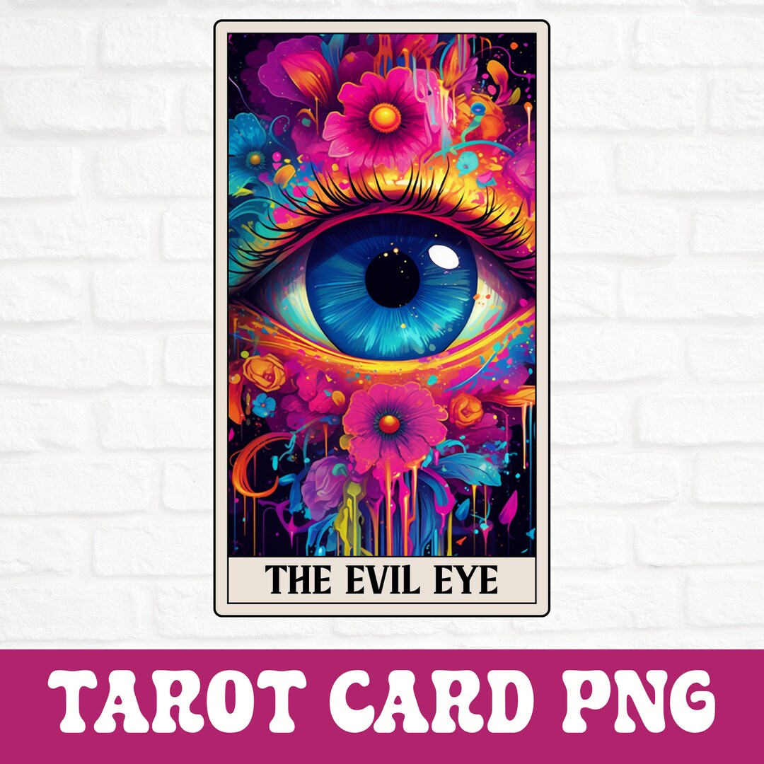 The Evil Eye Tarot Card PNG Sublimation Design, Witch Tarot Card ...