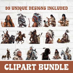 Native American Clipart Bundle, Watercolor Clipart Set, Diverse Culture ...