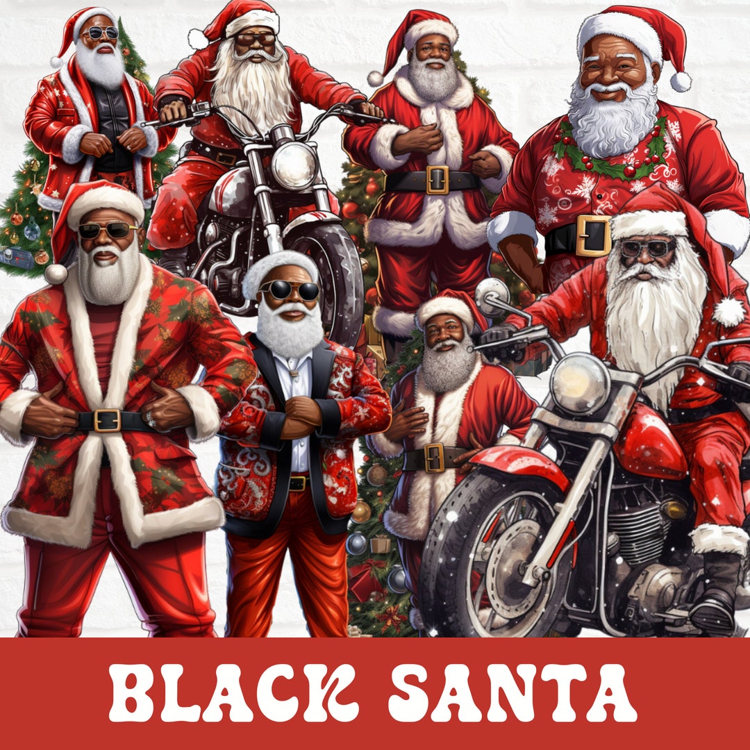 African American Santa Clipart, Black Santa Clipart, Santa Claus ...