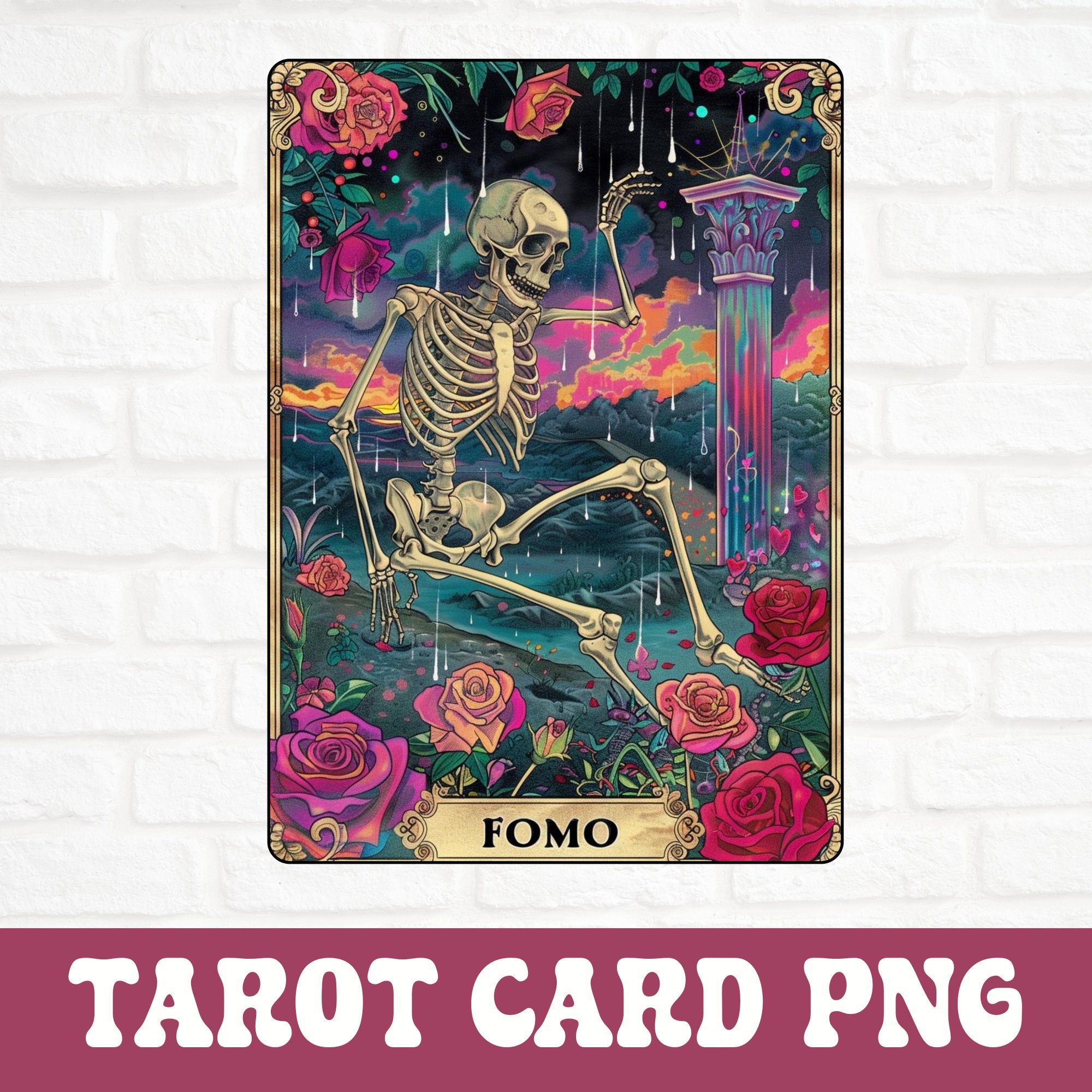 FOMO Tarot Card PNG, Drama Queen Tarot Card, Funny Tarot Card ...