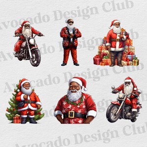 African American Santa Clipart, Black Santa Clipart, Santa Claus ...