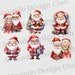 Santa Clipart Bundle, Christmas Clipart Bundle, Watercolor Santa Claus ...