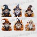 Halloween Gnome Clipart Bundle, Cute Gnome Clipart Bundle, Halloween ...