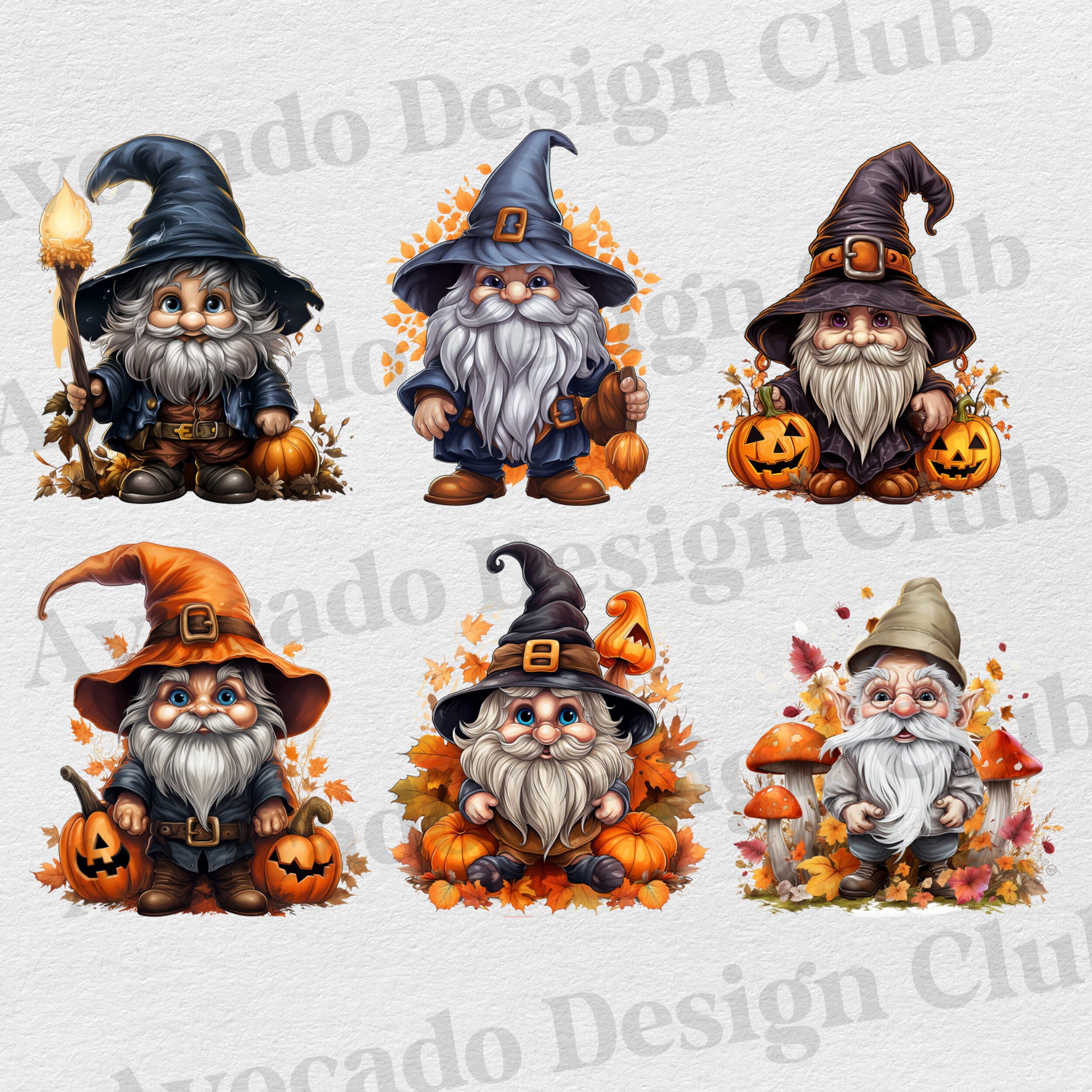 Halloween Gnome Clipart Bundle Cute Gnome Clipart Bundle - Etsy Canada