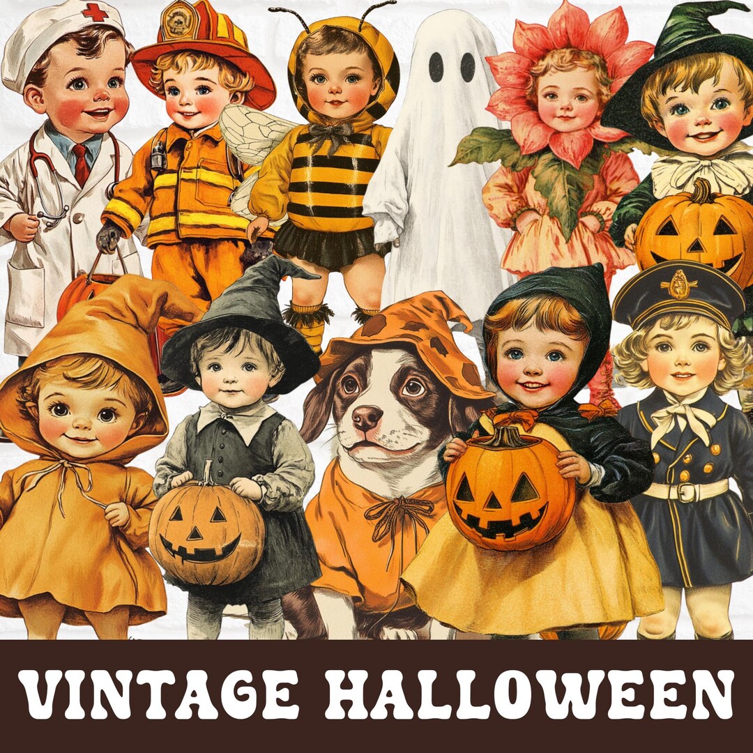 Vintage Halloween Clipart, Halloween Junk Journal Halloween Png ...