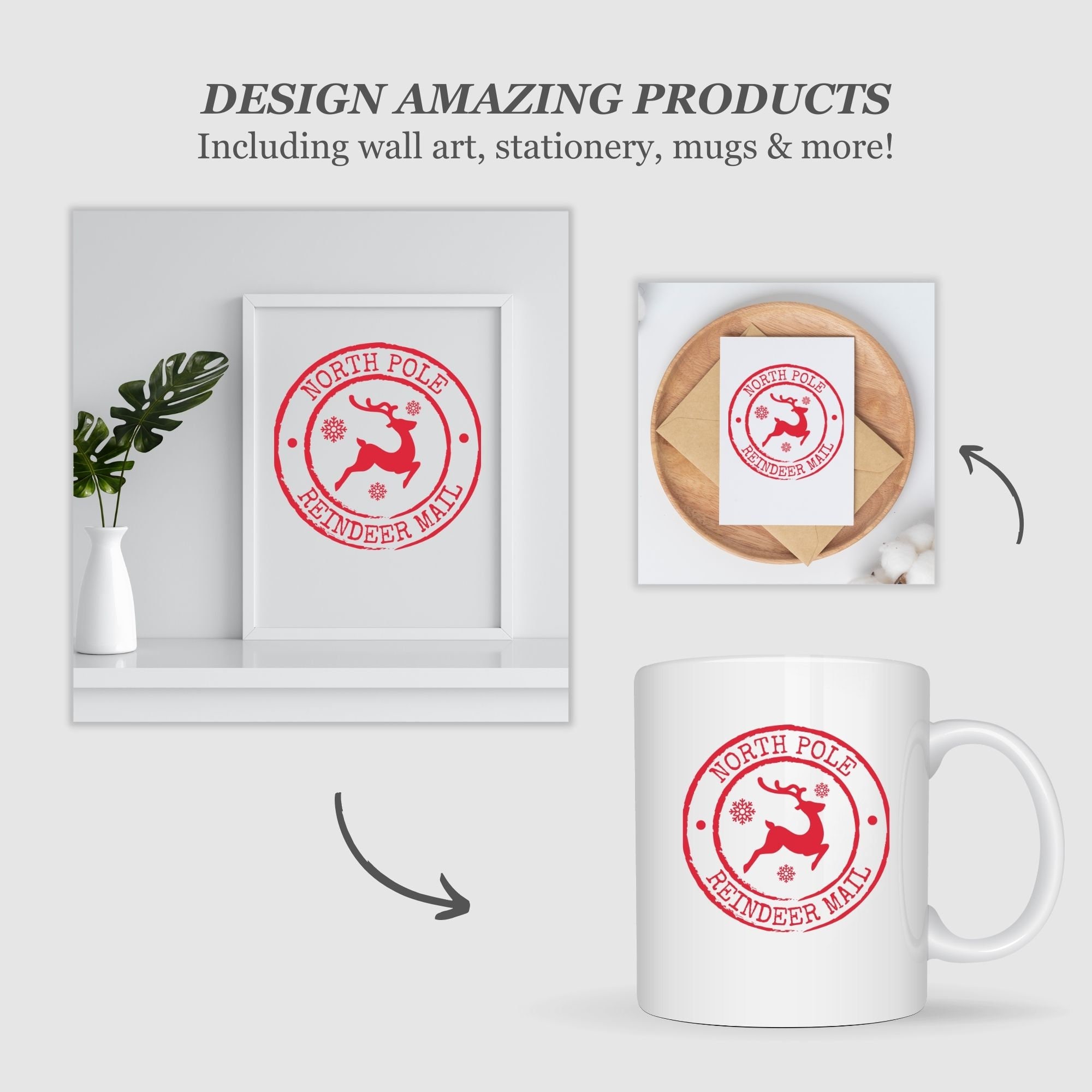 Santa Stamp SVG Bundle, North Pole Svg Bundle, Christmas Stamp Svg ...