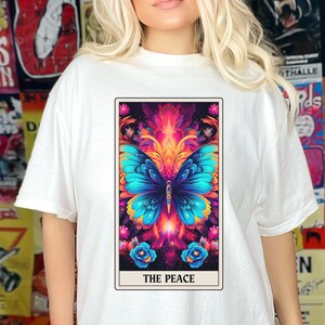 The Peace Tarot Card PNG, Meditation Tarot Card PNG, Butterfly Tarot ...