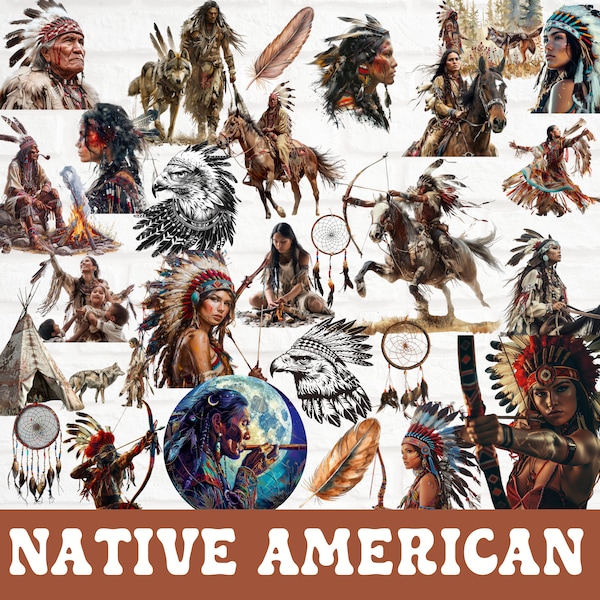 Native American Clipart - Etsy
