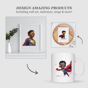 Superhero Clipart Bundle, African American Superhero Clipart Bundle ...