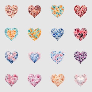 Valentines Day Heart Clipart Love Clipart Bundle Heart - Etsy