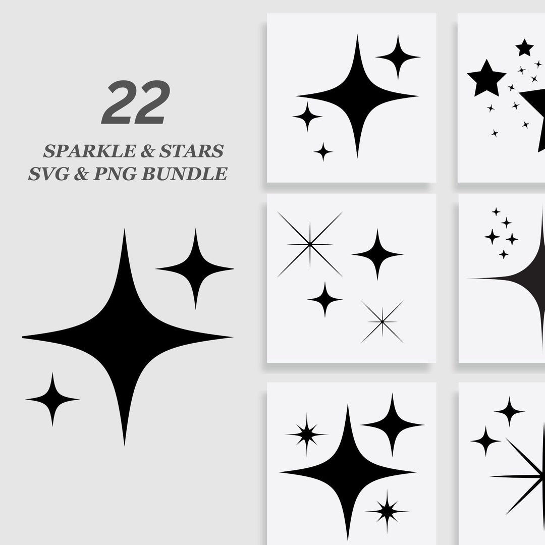 Buy Sparkle SVG Bundle, Stars Svg, Glitter Svg, Sparkle Stars Svg, Tar ...