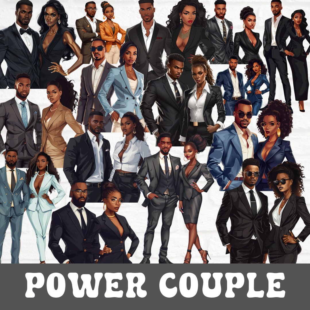 Power Couple Clipart Bundle, Business Couple, Black Couple, African ...