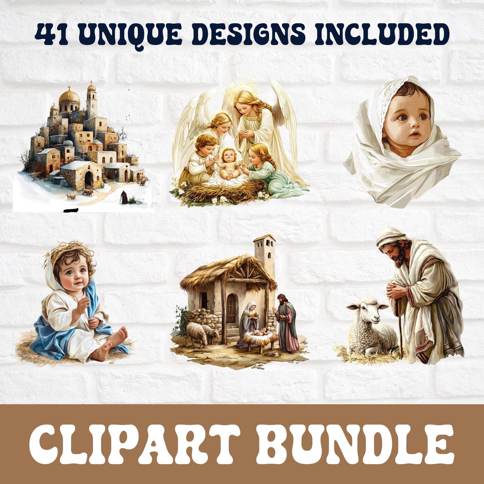 Nativity Scene Clipart Bundle, Christmas Nativity Scene Clipart ...