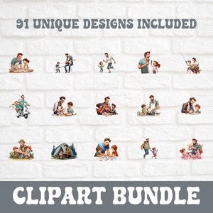 Father Clipart, Family Clipart Bundle, Fathers Day Clipart, Dad Clipart ...