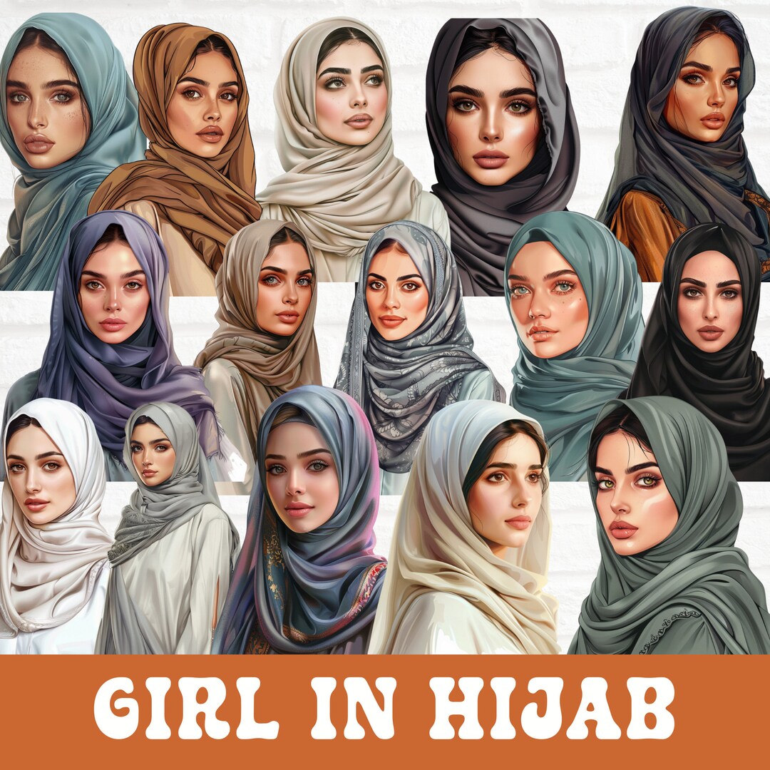 Muslim Girl Clipart Bundle, Hijab Girl, Hijab Clipart, Fashion Girl ...
