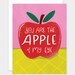 Apple of My Eye Teacher Appreciation Apple Greeting Card Geeky ...
