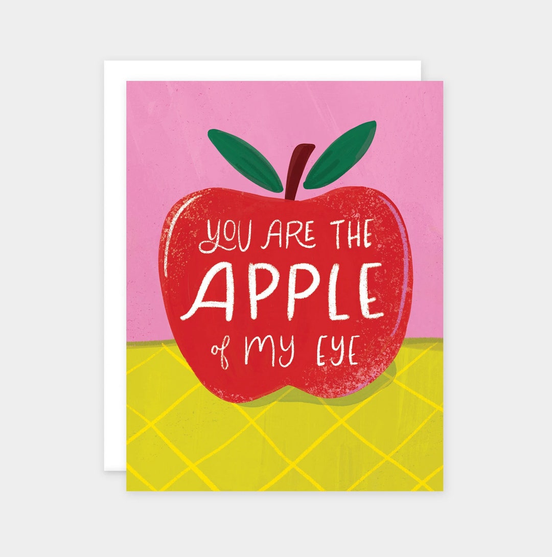 Apple of My Eye | Teacher Appreciation | Apple Greeting Card | Geeky ...