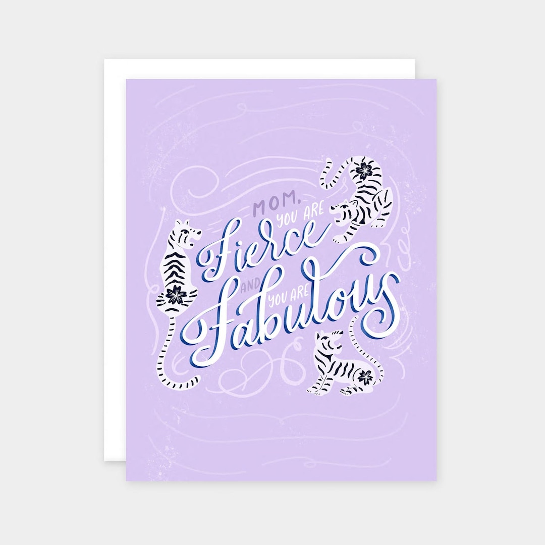 Mothers Day Card Funny Fierce Mama Happy Birthday Mom Card Asian Mom ...