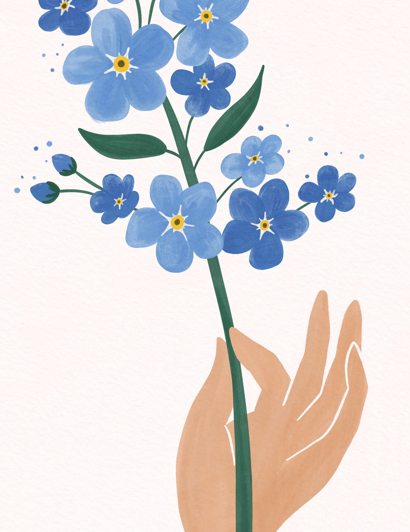 Alaska Art | Forget Me Not Print | State Flowers | Alaska Poster ...