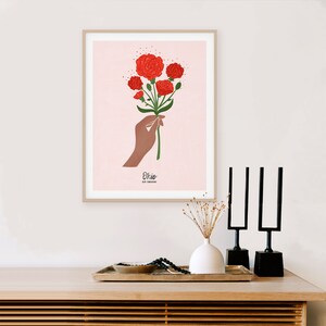 Ohio State Flower | Red Carnation Flower | Ohio Print | Ohio Gifts ...
